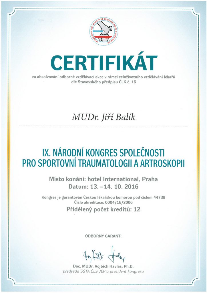 MUDr. Jiří Balík – Ortopedie-balik.cz